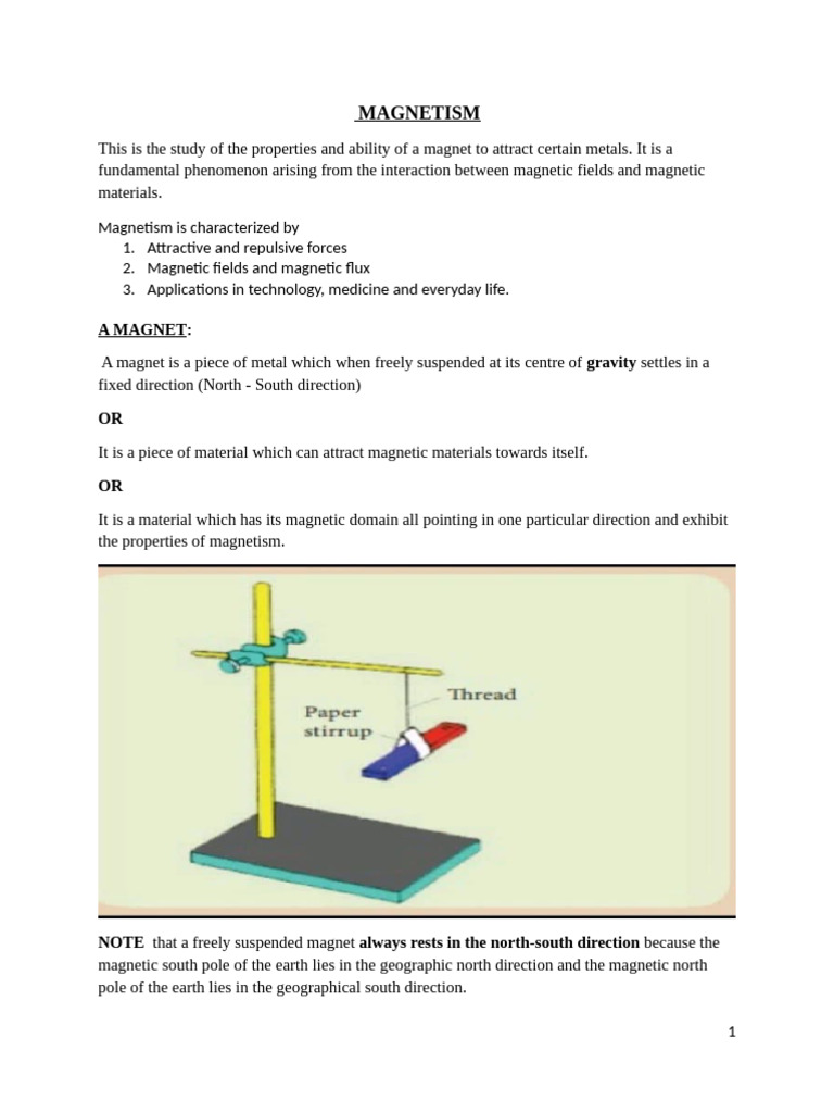Magnetism[1] | PDF | Magnet | Magnetism