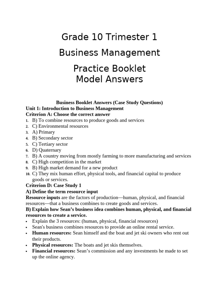 Booklet Answers 1.1 & 1.2 | PDF | Investing | Initial Public Offering