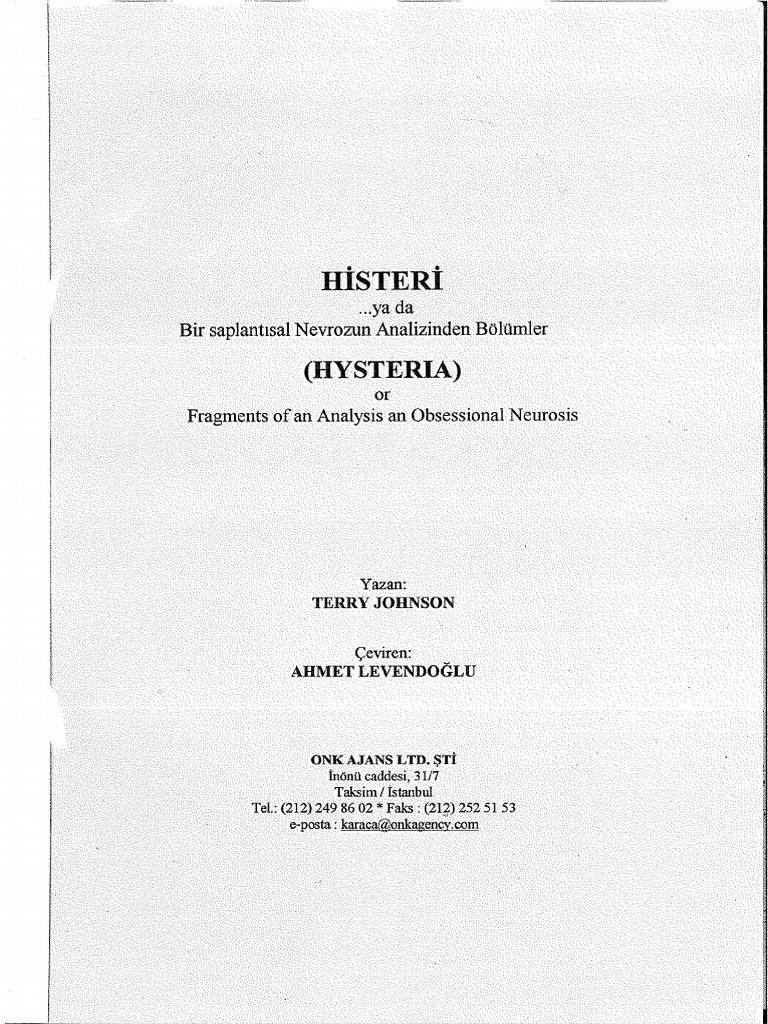 Hi̇steri̇ - Terry Johnson | PDF