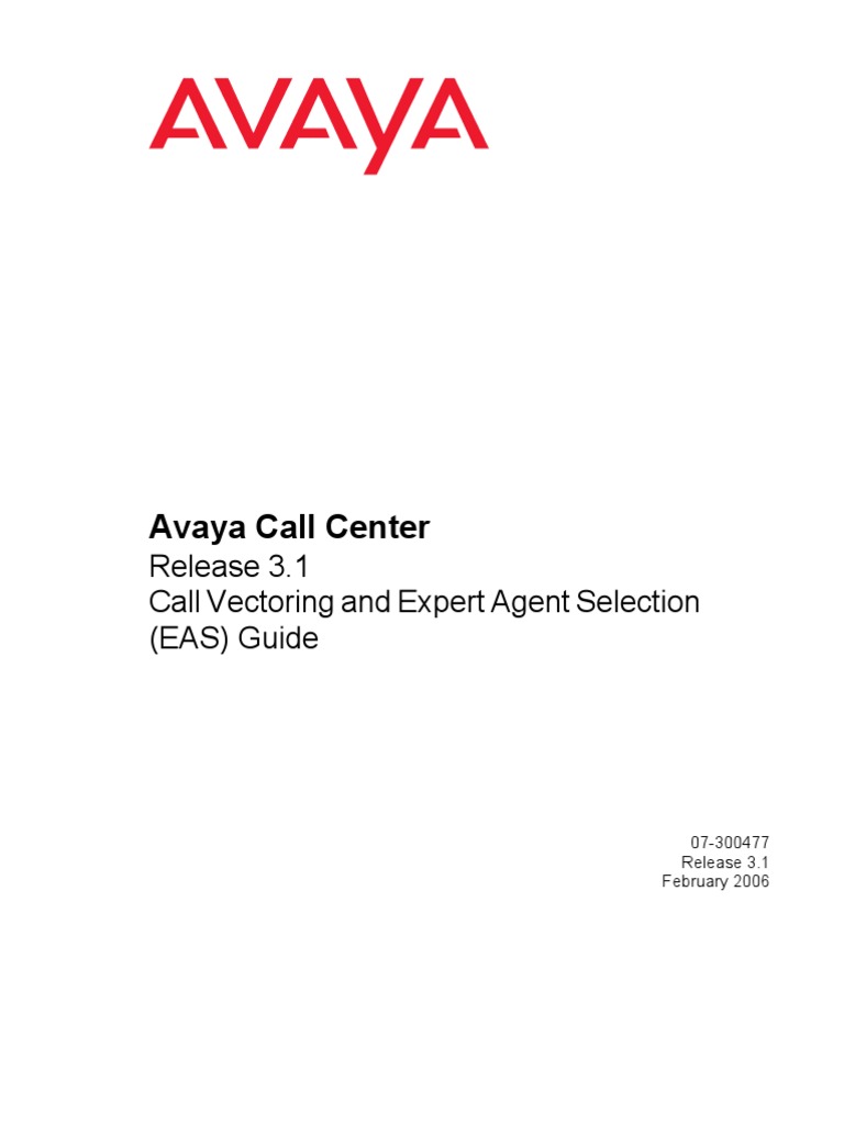 Call Vectoring EAS Guide 02-06 | PDF | License | Software