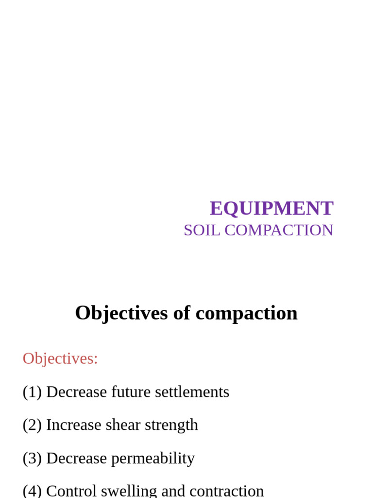 Soil Compaction Techniques and Equipment | PDF | Soil | Natural Materials