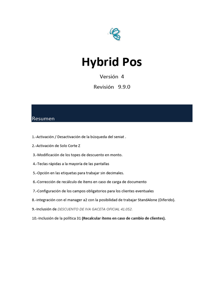 Actualizaciones en Hybrid POS 4.0 | PDF | Informática