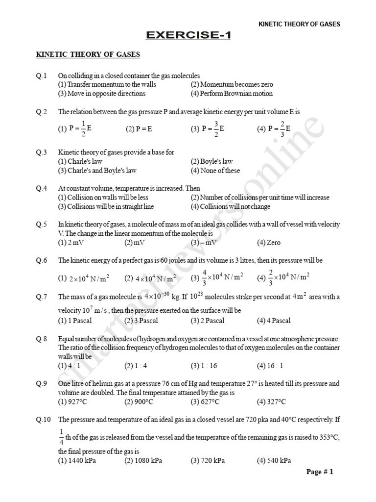 KTG-1 | PDF | Gases | Temperature