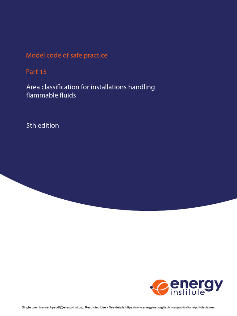 EI Model Code of Safe Practice Part 15 Area Classification For ...