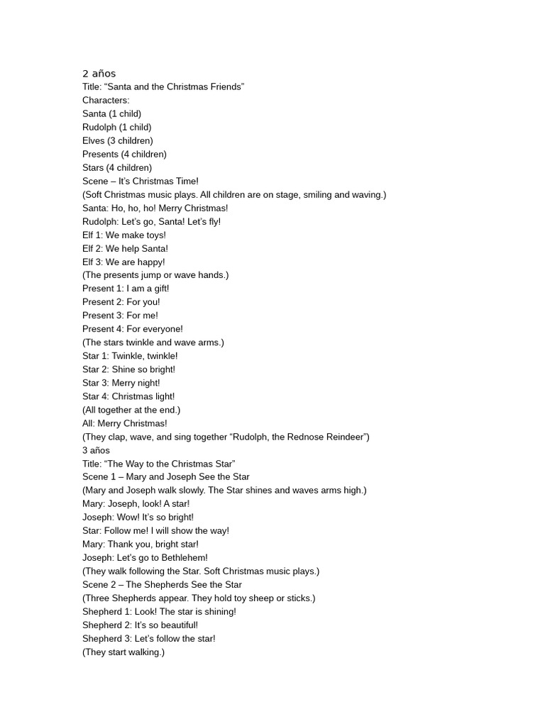 Christmas Play Scripts for Kids | PDF | Biblical Magi | Santa Claus