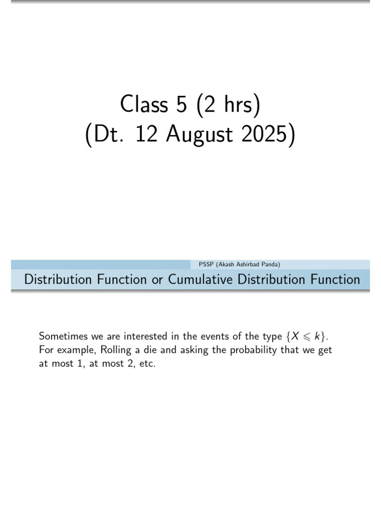 Understanding Cumulative Distribution Functions | PDF | Probability ...