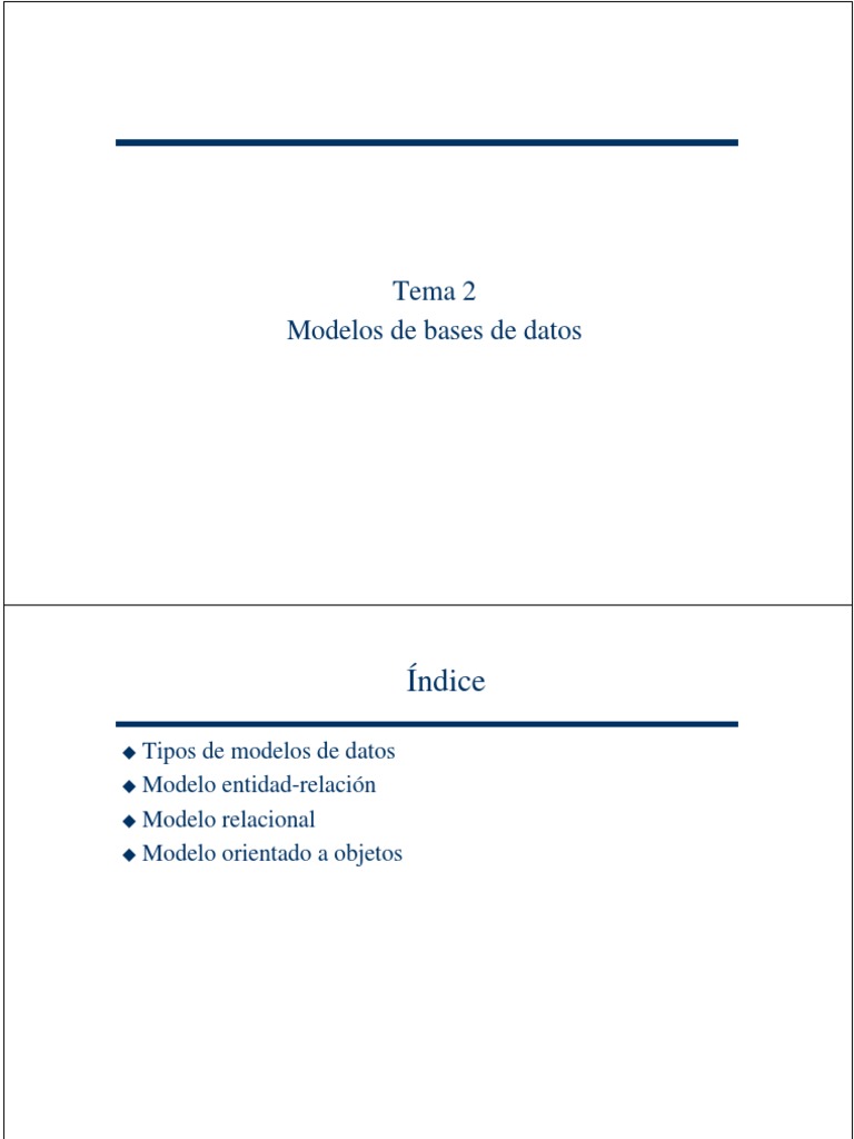 Tema 2.1 Modelo E-R | PDF | Gestión de datos | Recuperación de información