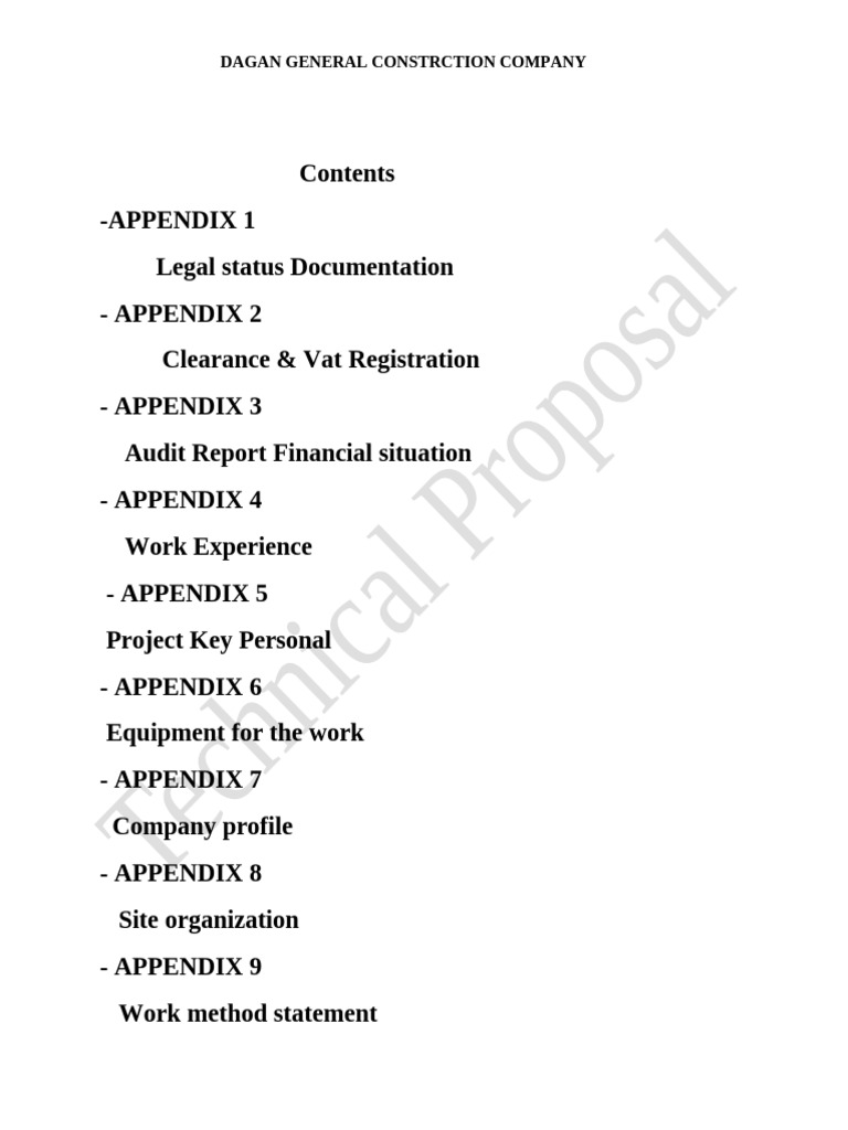 Dagan General Construction Bid Document | PDF | Environmental Impact ...