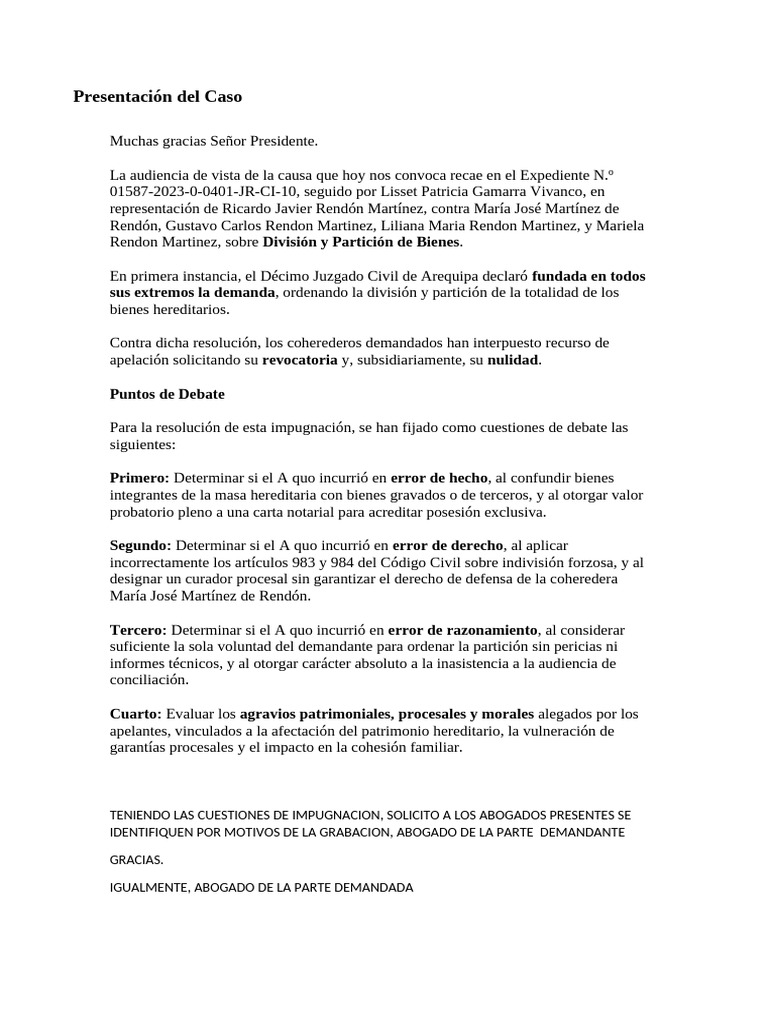 Spech Director de Debates Exp 01587 2023-0-0401 JR Ci 10 | PDF