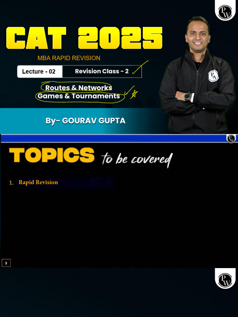 DILR (Rapid Revision) 02 Class Notes | PDF | Tournament | National ...