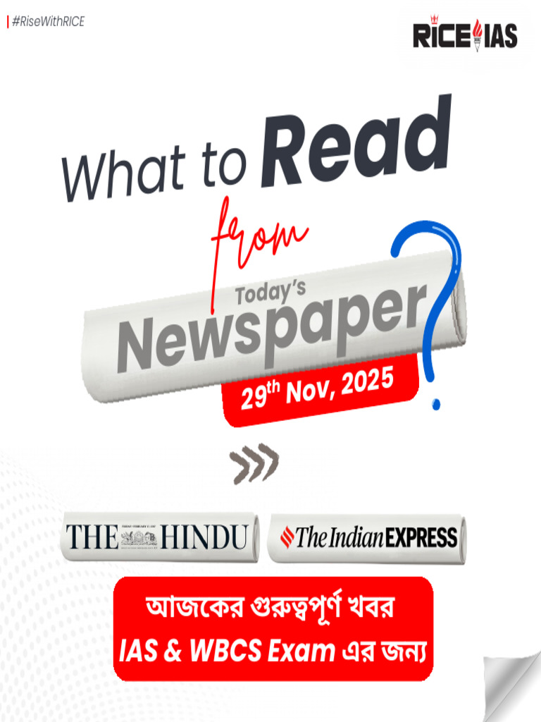 What to read from News Paper (29 Nov.) | PDF | Economies
