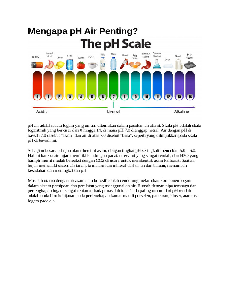Pentingnya pH Air dan Solusinya | PDF