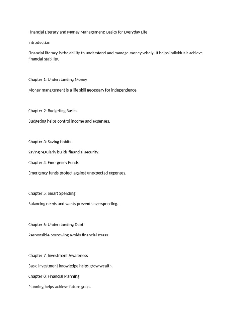 Document 2 | PDF | Expense | Financial Literacy