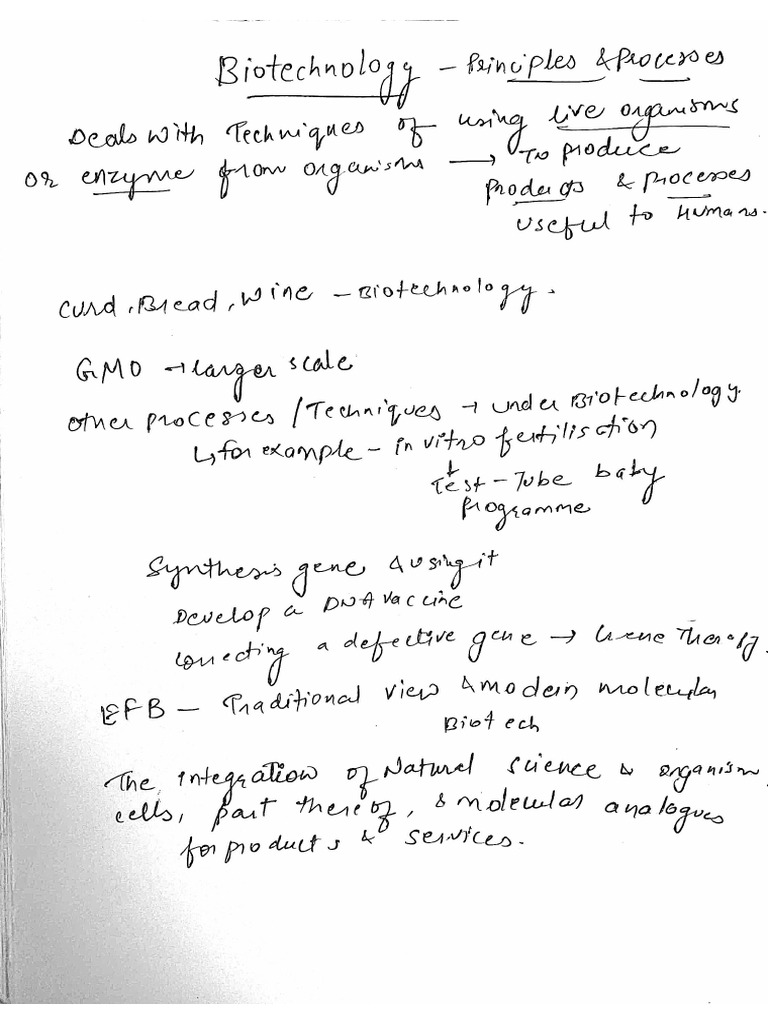 Biotech Notes Handwritten | PDF