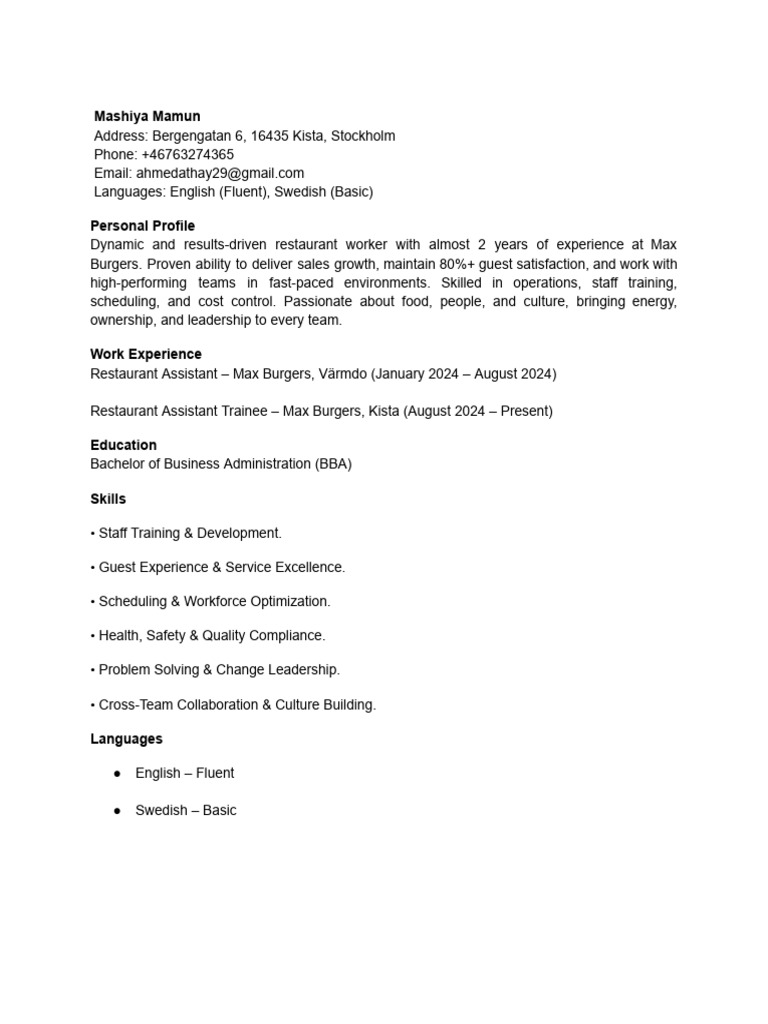 Mashiya Mamun Rs | PDF