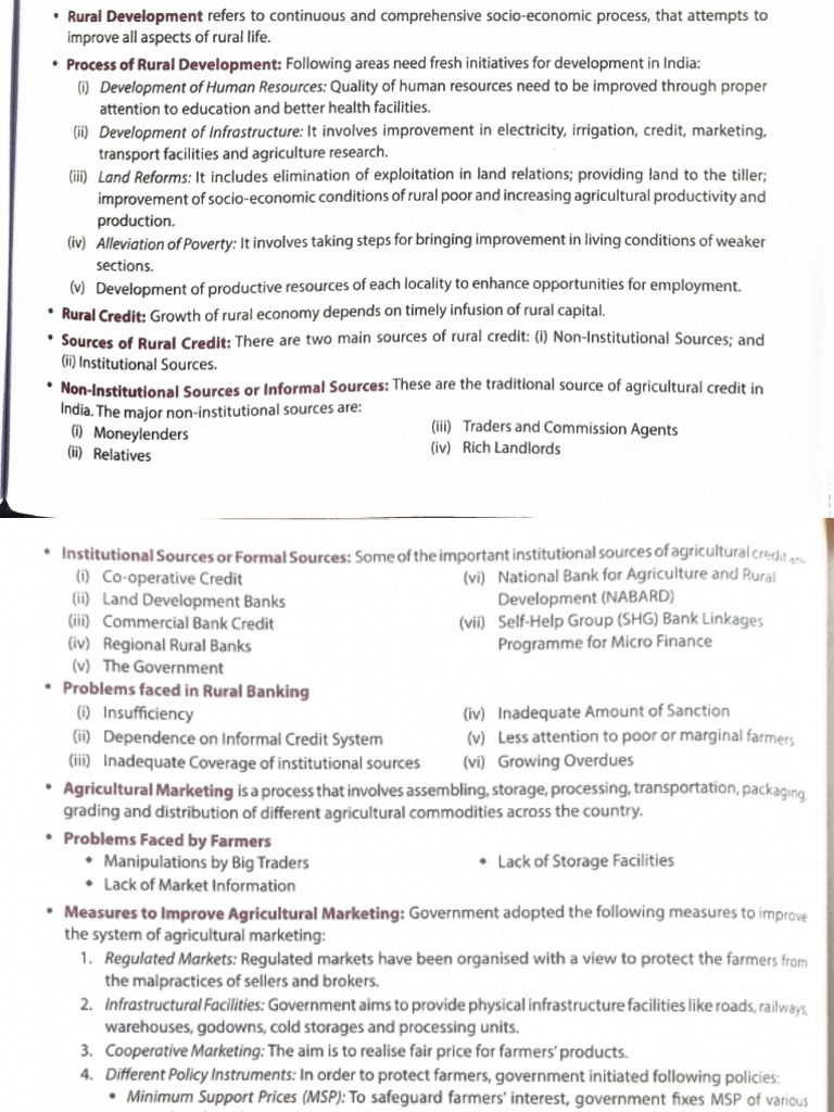 Rural Development Notes | PDF