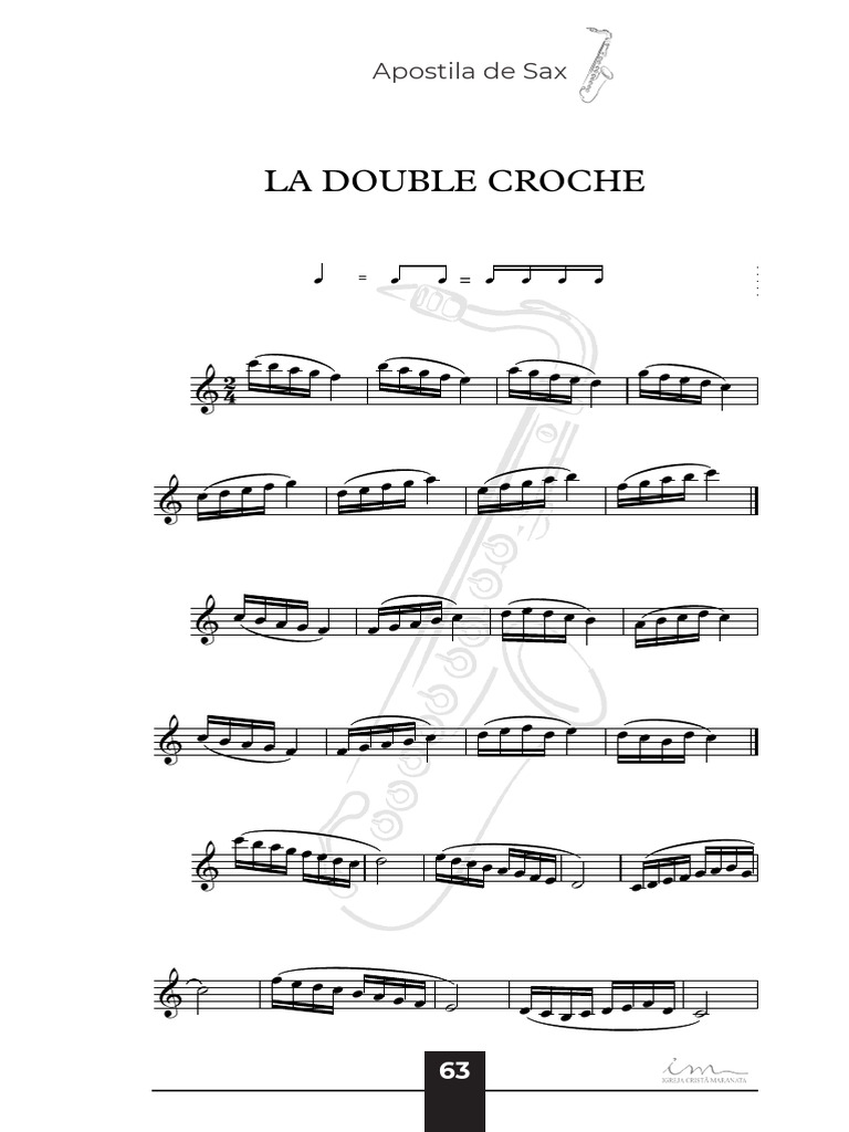 Techniques de la double croche au saxophone | PDF
