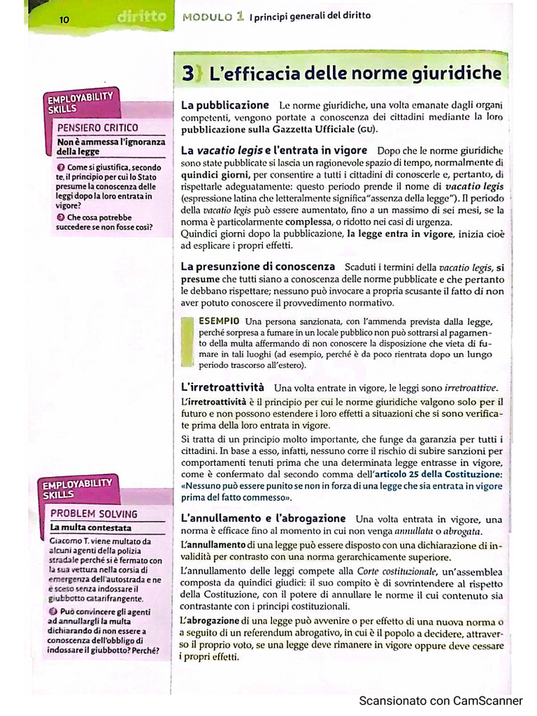 2. L'Efficacia Delle Norme Giuridiche e Le Fonti Del Diritto | PDF