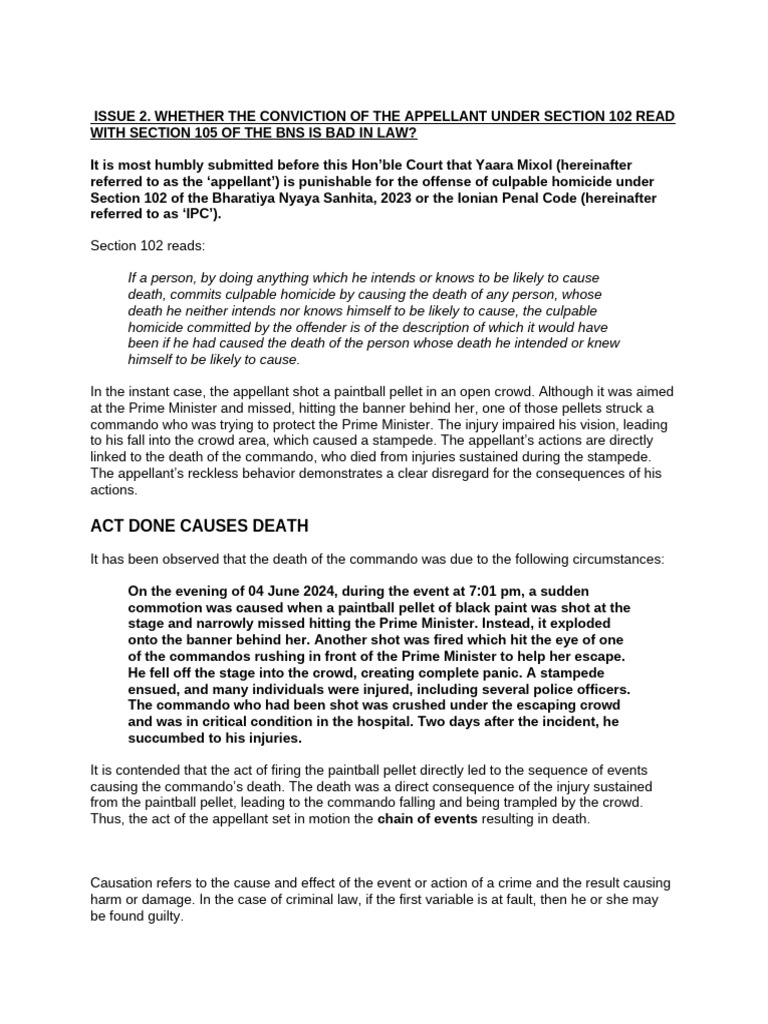 Legal Analysis of Culpable Homicide Case | PDF | Intention (Criminal ...