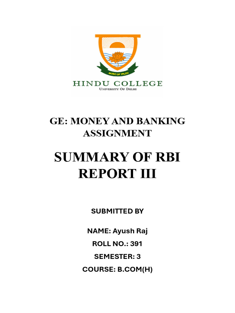 Rbi Summary Cover | PDF