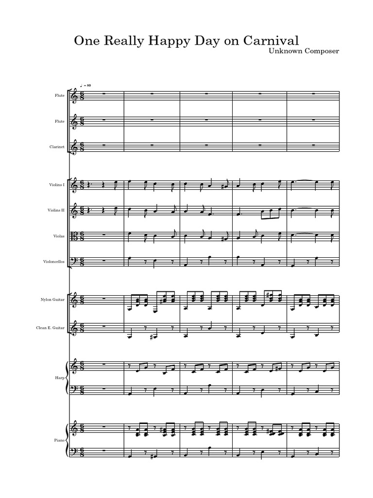 One Really Happy Day On Carnival All | PDF | Necked Lutes | Music ...