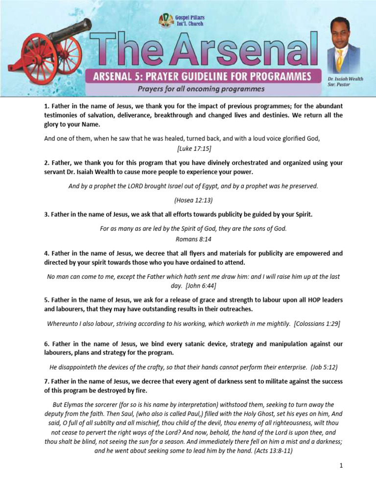 Prayer Declarations for Program Success | PDF | Glory (Religion ...