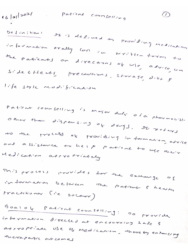 Patient Counselling (1) | PDF