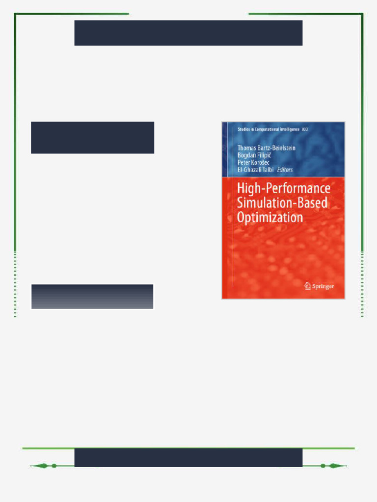 High-Performance Simulation-Based Optimization Thomas Bartz-Beielstein ...