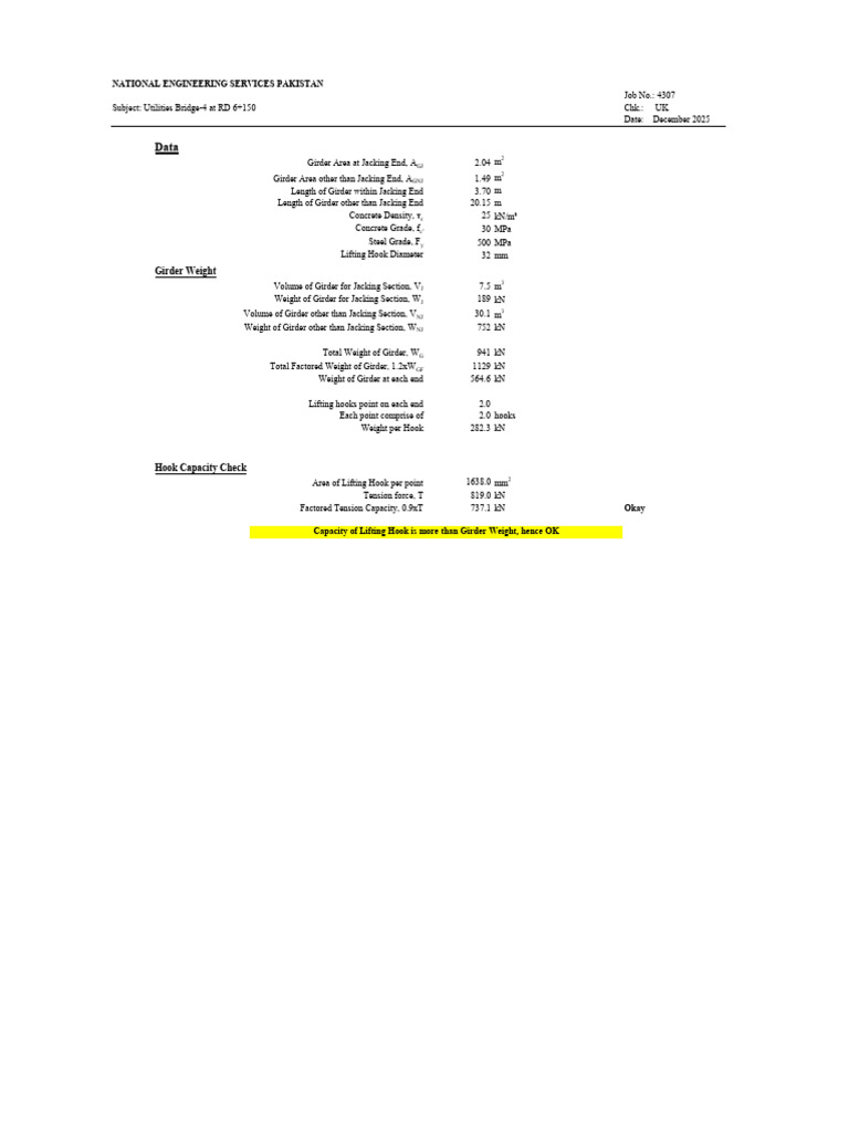 Lifting Hook Design Verification | PDF | Structural Engineering