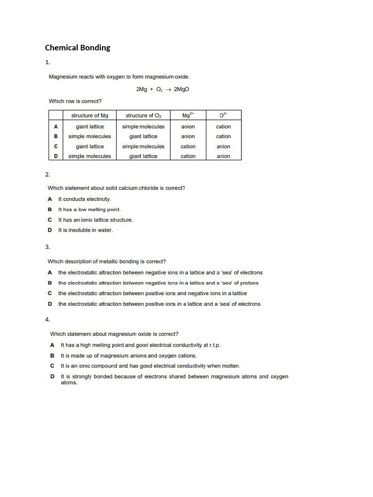 Chemical Bonding | PDF