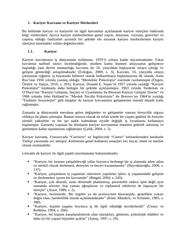 Hafta-Kariyer Kavramı Ve Kariyer Merkezleri | PDF