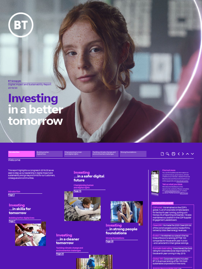 2019 2020 Bt Digital Impact Sustainability Report | PDF ...