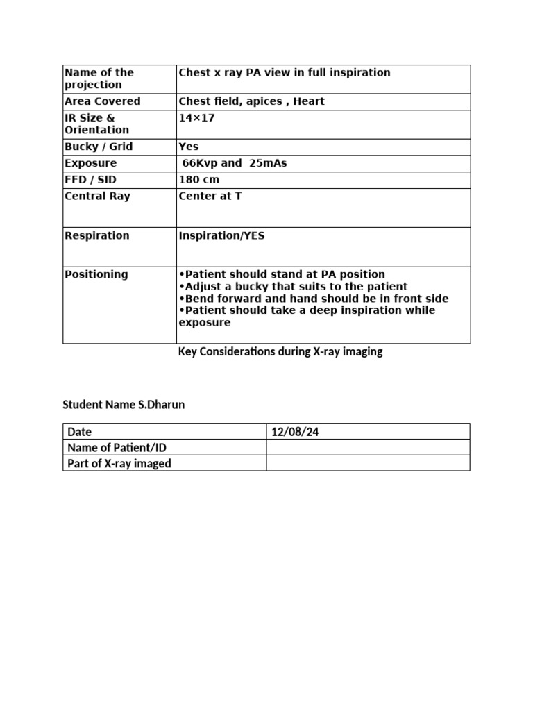 Key Considerations During X Ray Imaging 4 Pdf