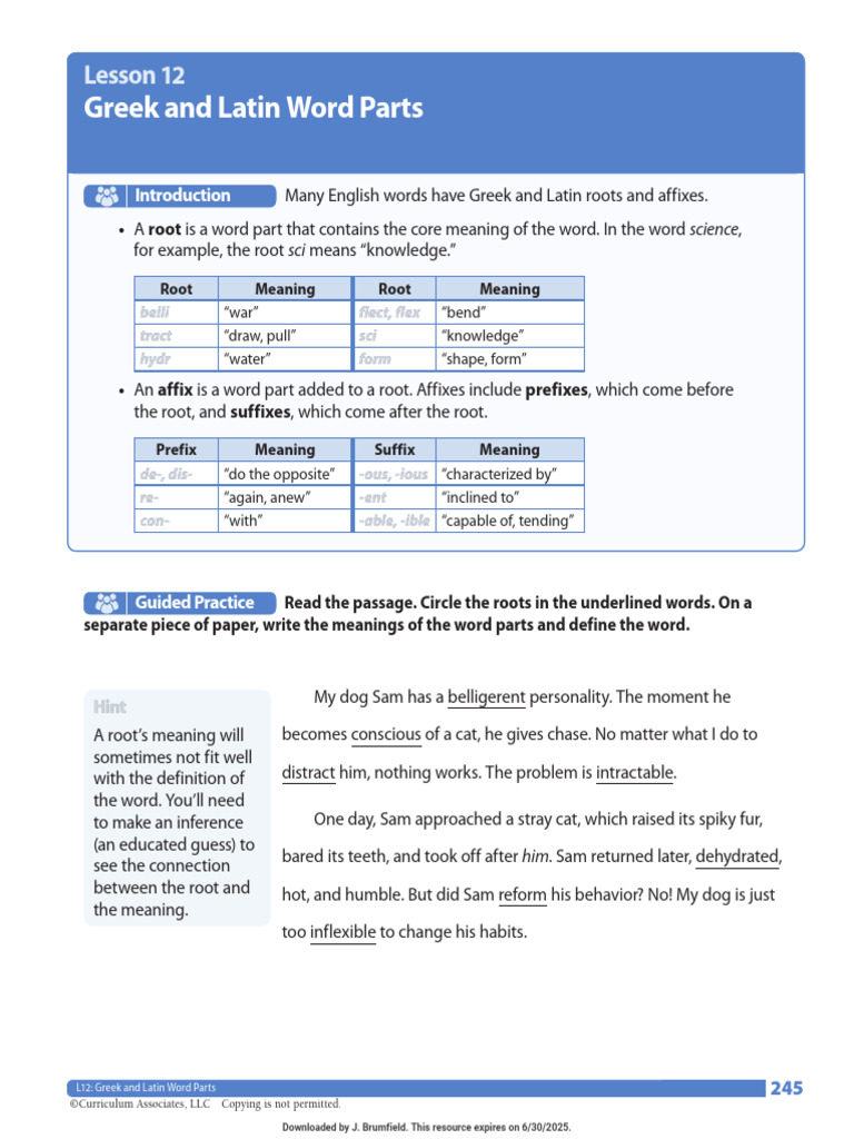 Greek and Latin Roots in English Words | PDF | Morphology | Linguistics