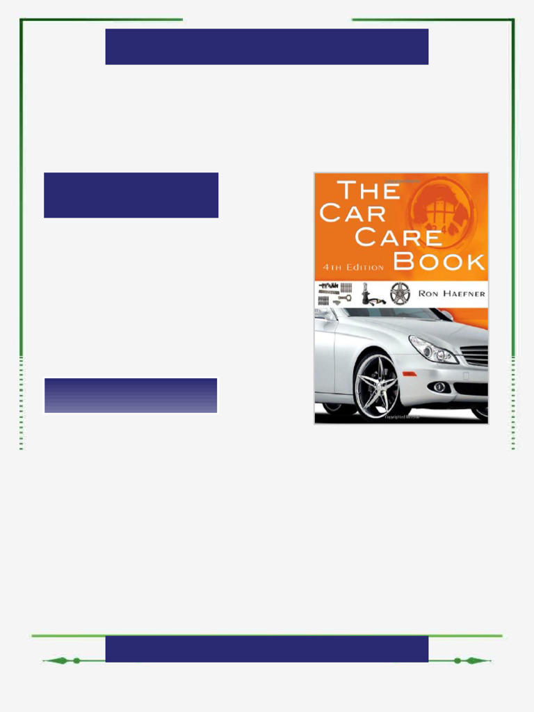 The Car Care Book 4th Edition Ronald G Haefner ebook direct pdf access ...