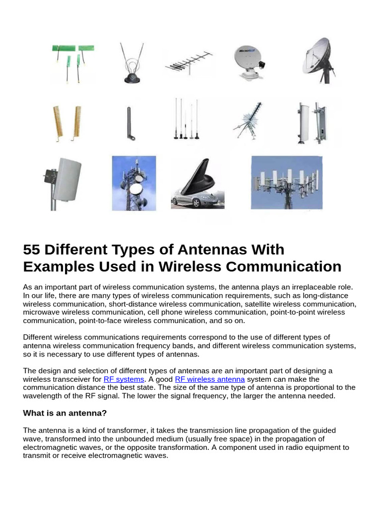 55 Types of Antennas for Wireless Use | PDF | Polarization (Waves ...