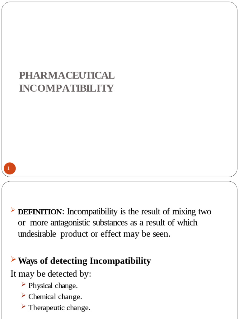Understanding Pharmaceutical Incompatibility | PDF | Polymerization ...