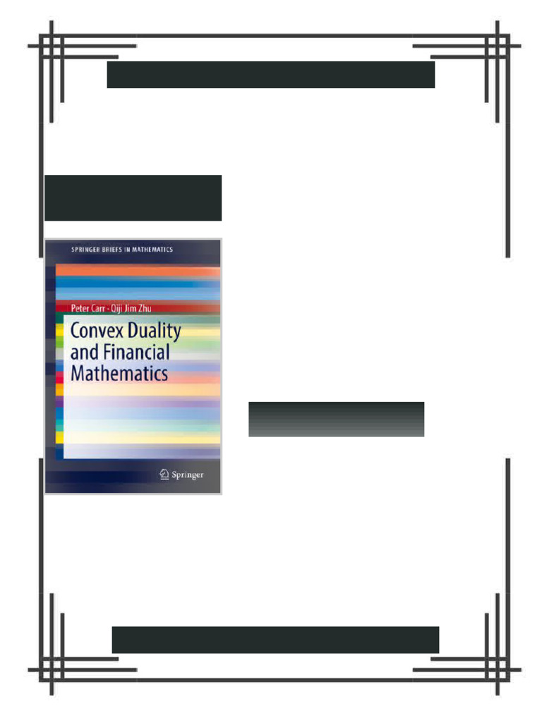 Convex Duality and Financial Mathematics Peter Carr eBook digital ...
