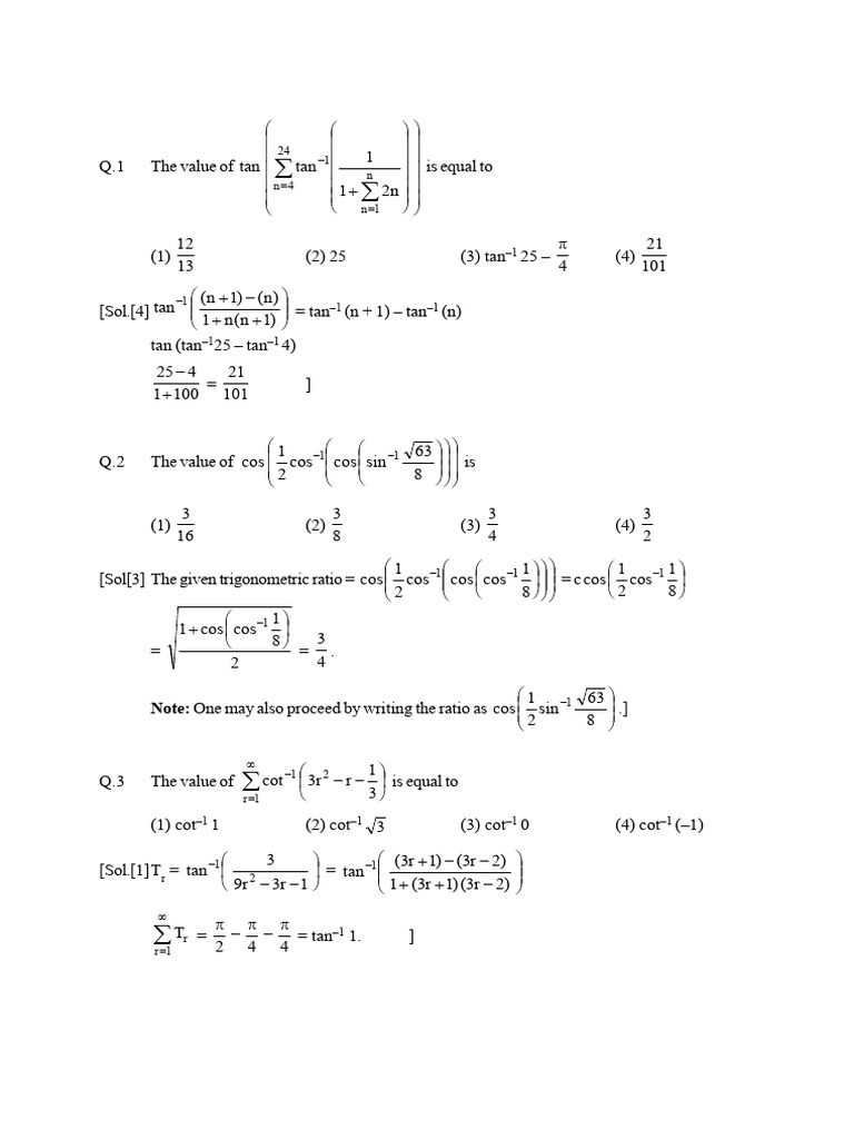 QP Sol | PDF | Elementary Mathematics | Discrete Mathematics