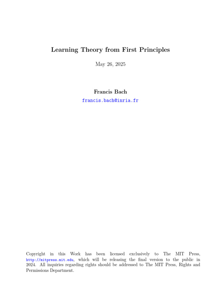 Learning Theory Fundamentals Explained | PDF | Ordinary Least Squares ...