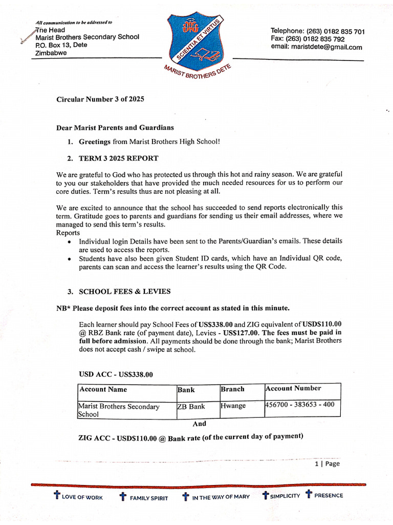Marist Dete Circular 3 of 2025 | PDF