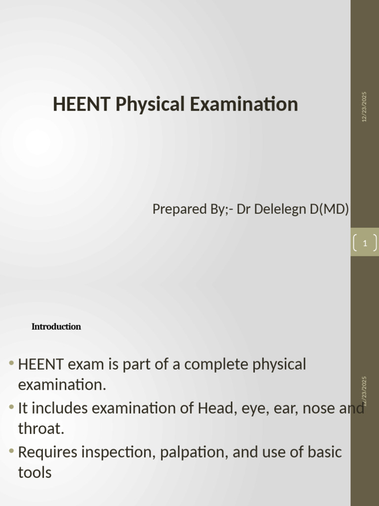 PE HEENT | PDF | Lymphatic System | Lymph Node