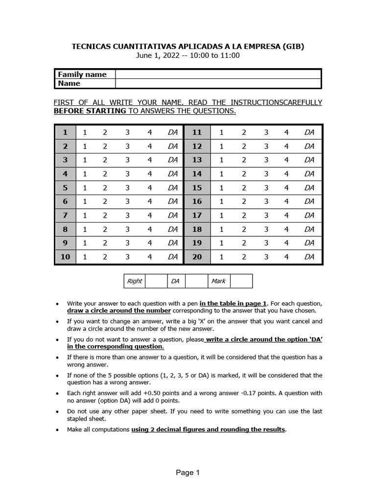 Exam Example | PDF | Errors And Residuals | Estimator