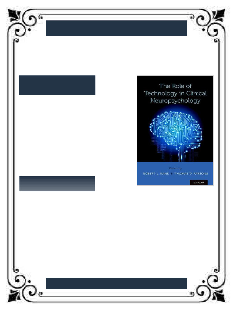 The Role of Technology in Clinical Neuropsychology 1st Edition Robert L ...