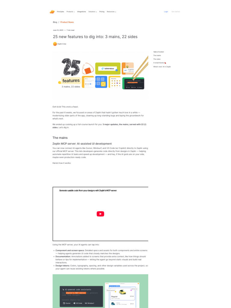 25 New Features to Dig Into_ 3 Mains, 22 Sides · Zeplin Gazette | PDF ...