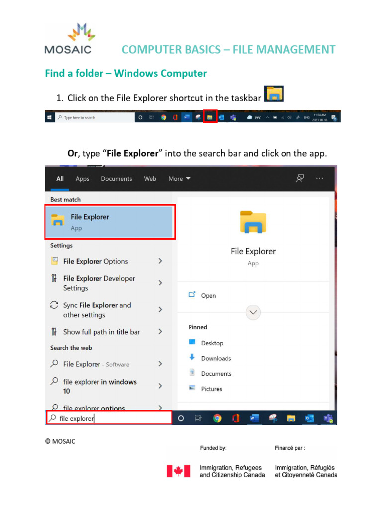 Learner Instructions File Management Windows | PDF | Computer File ...