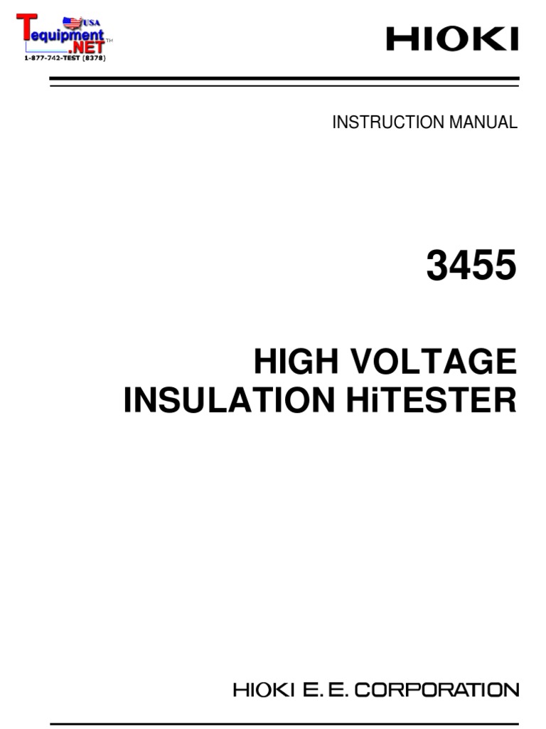 Hioki 3455 | Download Free PDF | Battery Charger | Battery (Electricity)