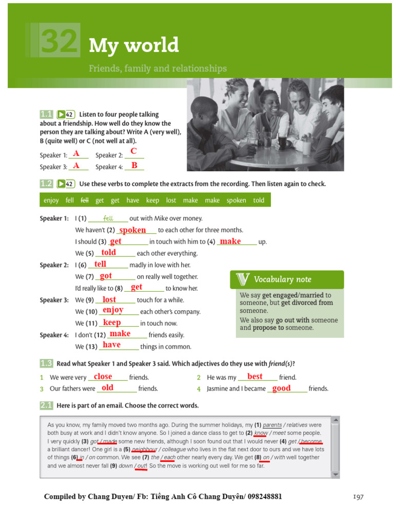 KEY UNIT 32 - Vocabulary | PDF
