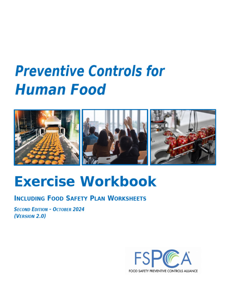 Preventive Controls Workbook for Food Safety | PDF | Food Allergy ...