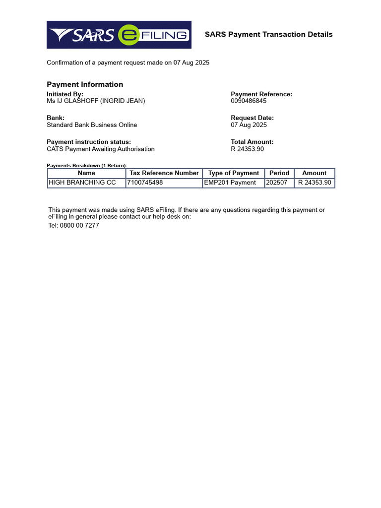Highbranching - 202507 - EMP201 - Payment Request Confirmation (Amended ...